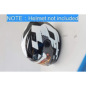 Pmsanzay 2/PK Helmet Holder Hook, Sturdy Helmet Display Rack, Wall Mounted Helmet Storage Rack Hanger, for Motorbike Jacket Wall Display Rack, Stainless Steel- Hardware Included Easy to Install.