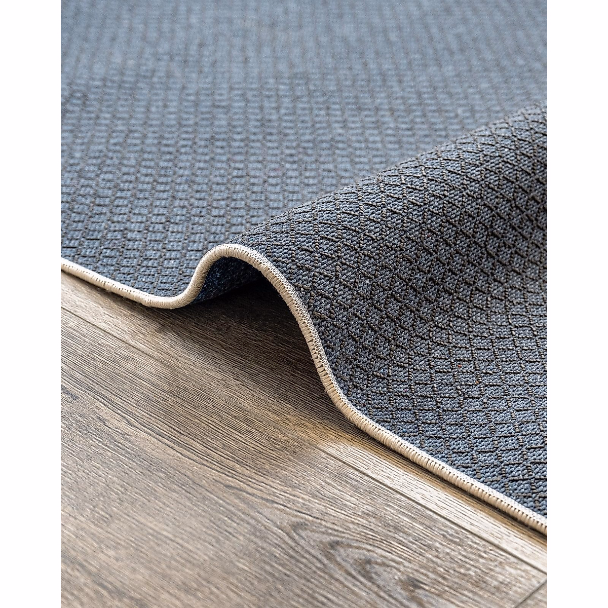 BESPOKY Beloretsk Grey Modern, Cotton Polyester Area Rug, Machine Washable Rug, Non Slip Rug, Living Room, Bedroom, Nursery, Hallway, Rug, Indoor Outdoor Area Rug, Turkish Rug, Holiday Sale Rug