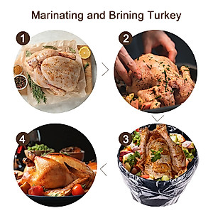 Xsourcer Food Storage Bags, 3.5 Gallon Bucket Liner Bags, Food Grade Platisc Bag for Marinading and Brining, Heavy Duty & BPA Free Bag for Home Kitchen, Pack of 30，21"X21"