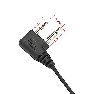 Reyinl Two Way Radio Earpiece Compatible Midland Ear-Clip Headset for Midland Walkie Talkie Earpiece(2 Packs)