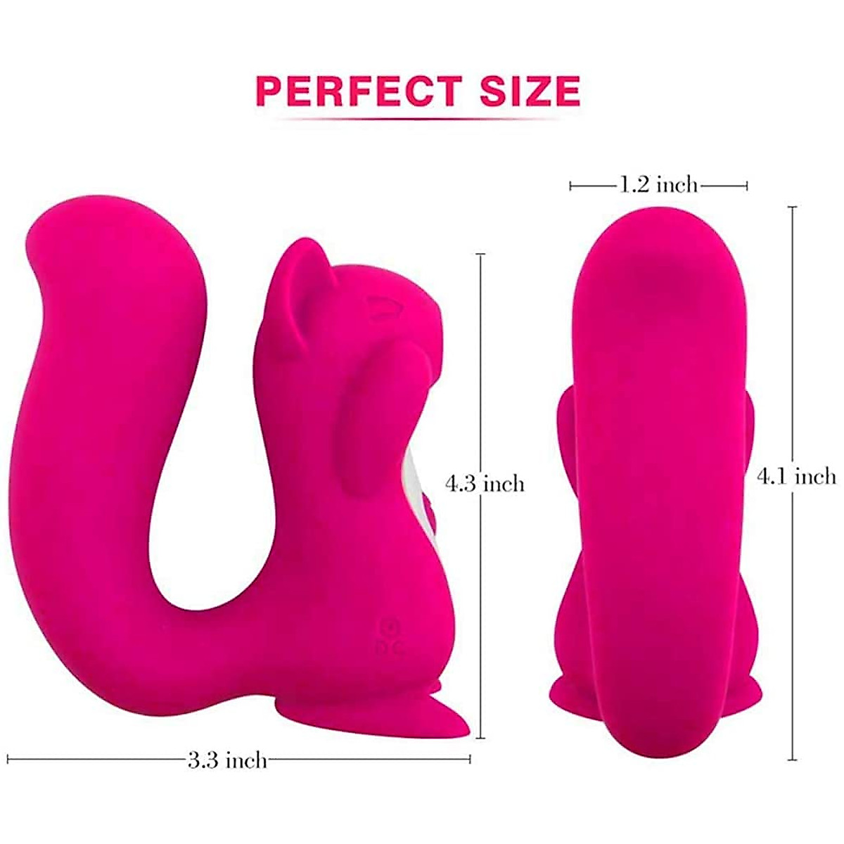 Squirrel Sucking Vibrator Adult Toy for Couples Sexual Pleasure, Clitoral Suction Cup Vibrating Dildo Sex Toy Vibrator for Women, Rechargeable Silent Vibrator with 10 Sucking and Thrusting Modes