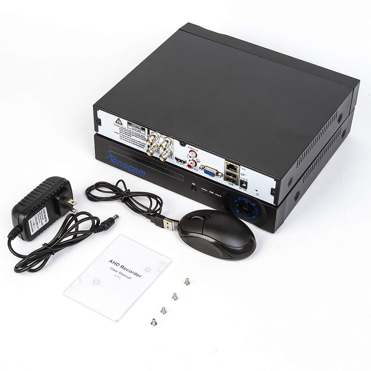 Xenocam 4CH 1080N Hybrid 5-in-1 AHD DVR (1080P NVR+1080N AHD+960H Analog+TVI+CVI) Standalone DVR CCTV Surveillance Security System Video Recorder Motion Detection， Hard Drive not Included