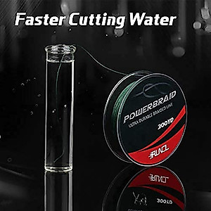 RUNCL PowerBraid Braided Fishing Line, Ultra Durable Braided Line 4 Strands - Seamless Weaving Tech, Enhanced Coating Tech, Zero Stretch, High Sensitivity (Moss Green, 500Yds, 15LB(6.8kgs))