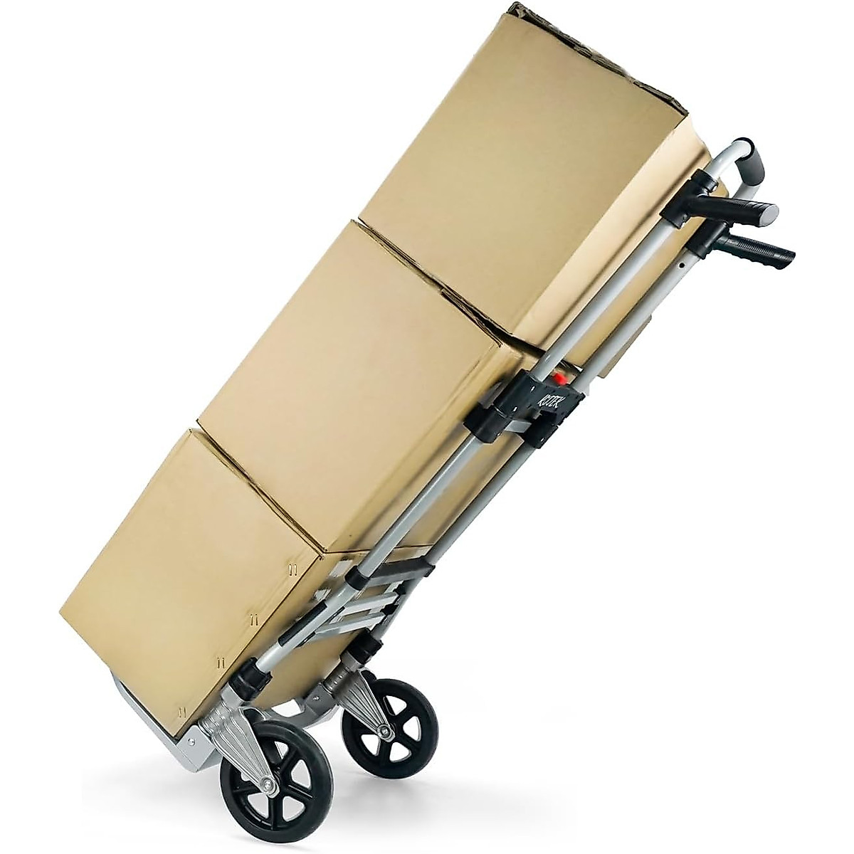 RJTEK 【Upgraded Version】 Heavy-Duty Folding Hand Truck and Dolly 350lb Capacity, Telescoping Handle, Dolly cart, Luggage Trolley Cart,Moving Dolly, Lightweight,with 2 Ropes