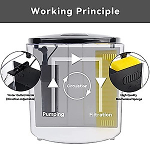 YCTECH 1.2 Gallon Betta Aquarium Starter Kits Fish Tank with LED Light and Filter Pump Black (320black)