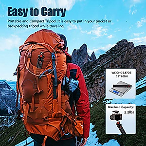 Phone Tripod, Lammcou 3 in 1 Flexible Tripod for Camera, Cell Phone, Universal 360 Degree Rotation Phone Holder with Tilt Ballhead for Video Recording, Vlogging, Live Streaming (Black)