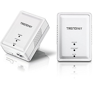 TRENDnet Powerline 500 AV Mini Network Starter Kit, Includes 2 x TPL-406E Adapters, TPL-406E2K (Renewed)