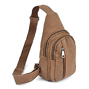 WESTEND Crossbody Canvas Sling Bag with Adjustable Strap-Travel Small Daypack