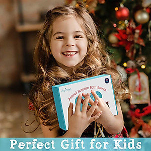 Aofmee Bath Bombs for Kids, Handmade Natural Bath Bombs with Surprise Inside, Shea Cocoa Butter Moisturize, Spa Fizzies Bath Bomb Kit, Birthday Christmas Holiday Gifts for Women, Girls, Boys
