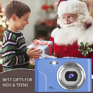 IEBRT Digital Camera,1080P Mini Vlogging Camera Video Camera LCD Screen 16X Digital Zoom 36MP Rechargeable Point and Shoot Camera for Compact Portable Kids Teens Gift