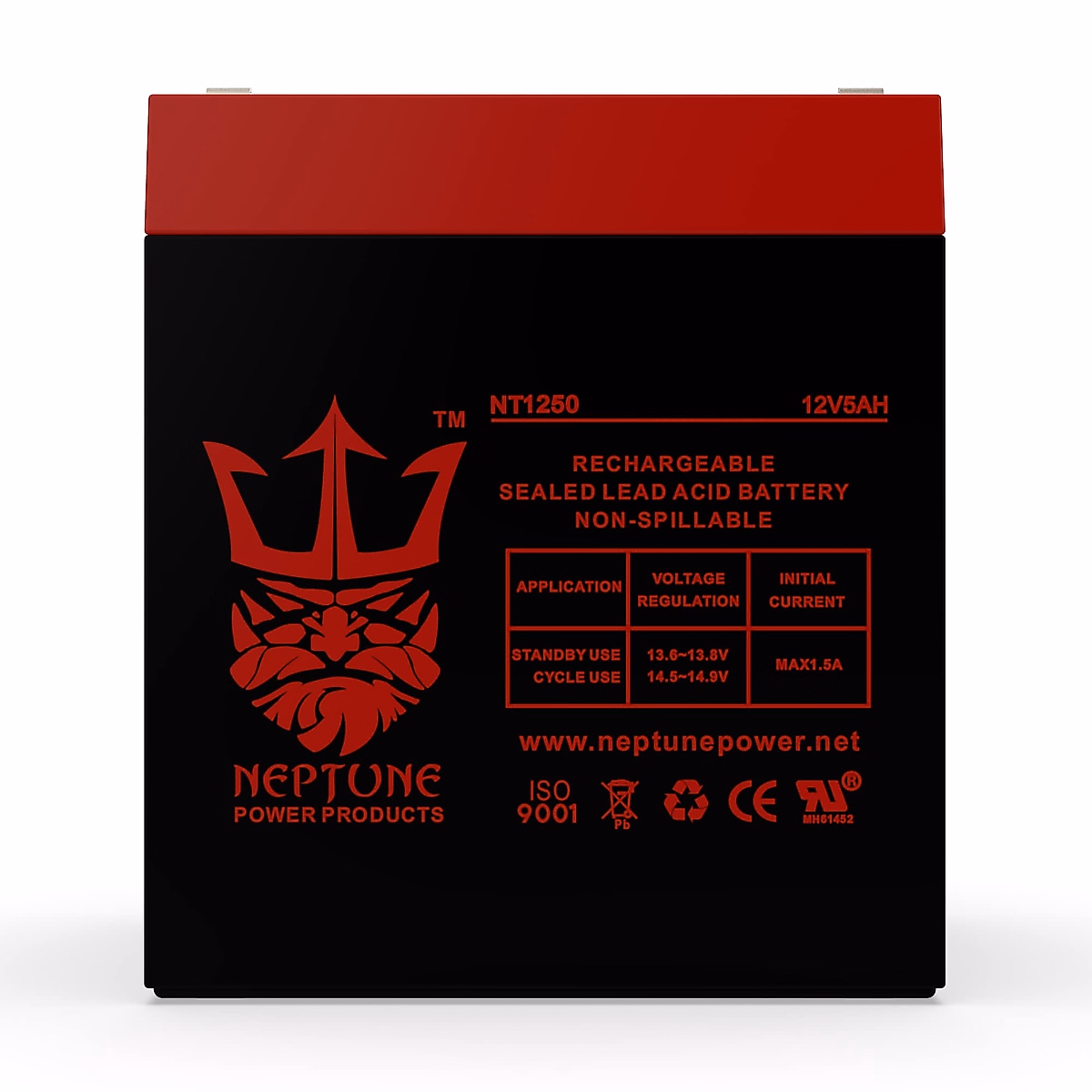 Neptune Brand NT1250 12v 5ah Replacement SLA Battery for Chamberlain 41A6357-1 Garage Door Opener Battery