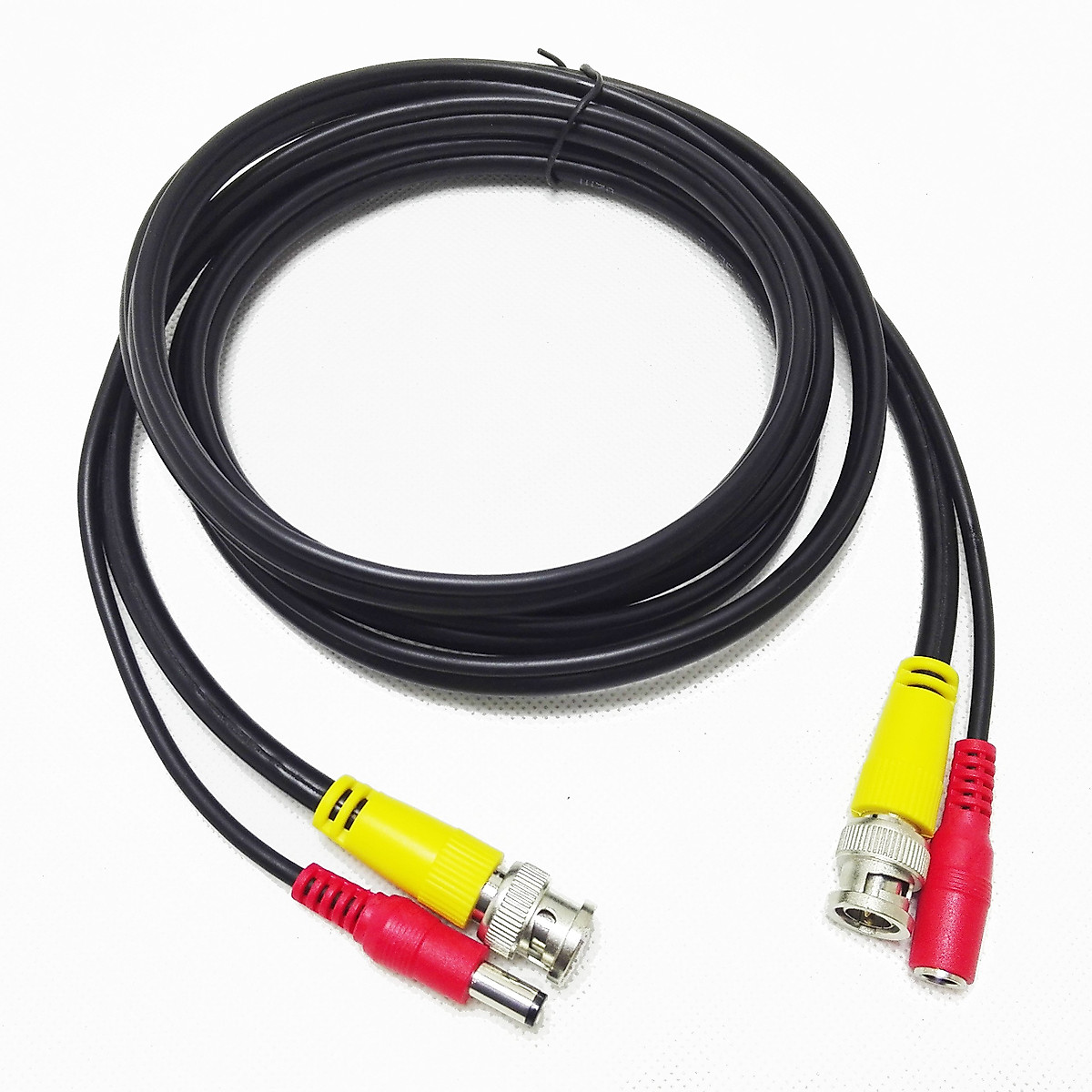 hosecurity New Pre-Made All-in-One Siamese RG59 BNC Video and Power CCTV Security Camera Cable for HD AHD DVR SDI Camera Connection (RG 59 HD Cable, 1X6.6ft) (Black)