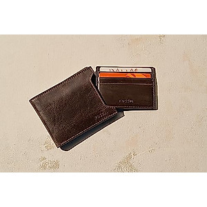Fossil Men's Derrick Leather Bifold Sliding 2-in-1 with Removable Card Case Wallet, Dark Brown, (Model: ML3685201)