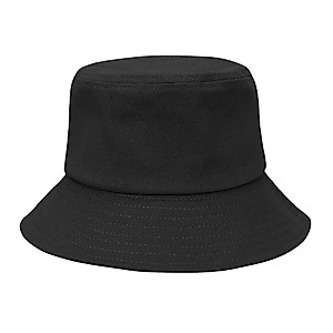 Unisex Athletic Bucket Hat Solid Colors Sun Hat with UV Protection for Outdoor Sports Packable Summer Hats White Black