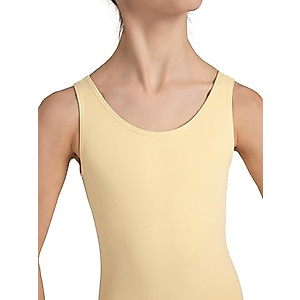 Capezio Girls' Big Classic High Tank Leotard, Butter, Medium