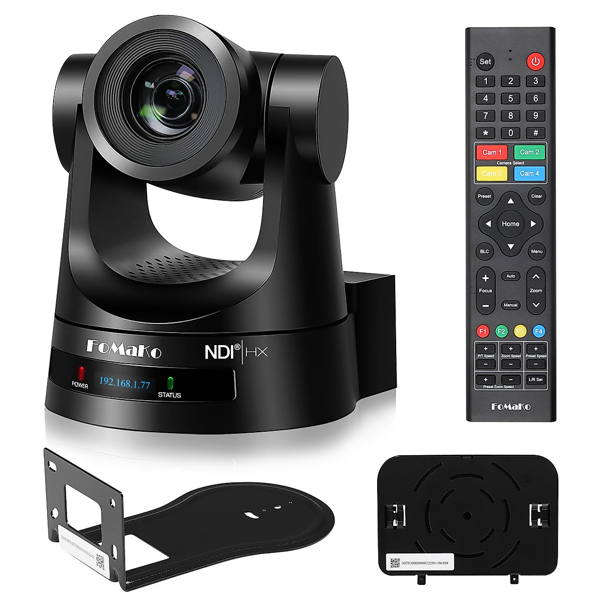 FoMaKo NDI Camera AI Auto Tracking 20x Optical Zoom HDMI NDI PTZ Camera for Church Worship Education Events,PoE 1080P 60FPS (KN20A Pro) (NDI 6 & NDI HX3 Certified)