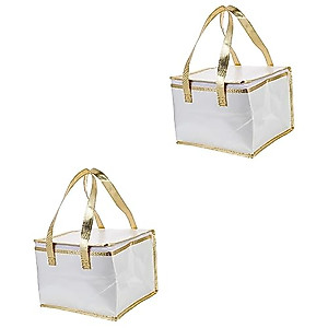 Gadpiparty 2 pcs packing Age Restaurants Thermal Travel Xxcm Reusable Beach Soft Cm Ing Pizza Restaurant Pouch Cold Carrier Duty Party Cake Inch Heavy Collapsible Catering Produce