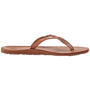 Roxy Women's Liza FLIP Flop Sandal, Tan Combo, 8