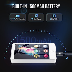 MP3 Player with Bluetooth and WiFi，MECHEN 3.5" Full Touch Screen Mp3 Mp4 Player with Speaker，Android Portable Digital HiFi Sound Music Player with FM Radio,Recorder, Ebook,Browser. (H1-White)