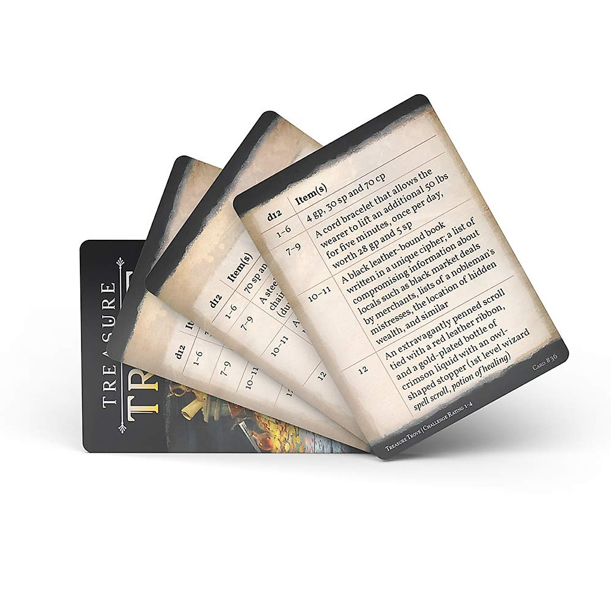 Nord Games Dungeons and Dragons 5th Edition Deck of Cards – Treasure Trove Level 1-4 52 Cards - Games for Adults and Kids – DND Books – Gaming Accessories - Compatible with D&D 5e