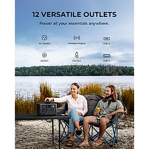 BLUETTI Solar Generator EB70S with PV200 Solar Panel Included, 716Wh Portable Power Station w/ 4 120V/800W AC Outlets, LiFePO4 Battery Pack for Outdoor Camping, Road Trip, Emergency