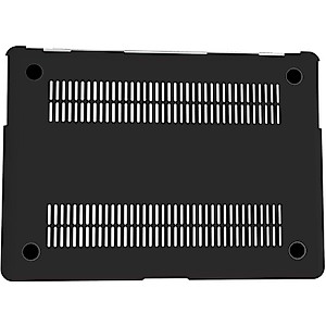 Hard Case Compatible with New MacBook Air 13 Inch Case 2020 2019 2018 Release Model A2337 M1 A2179 A1932 with Retina Display and Touch ID, Matt Plastic Hard Shell Case Cover - Black & red