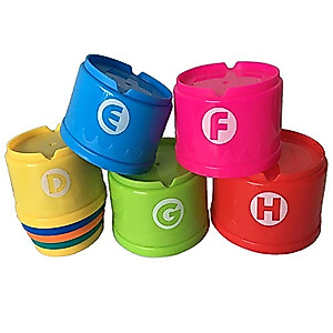 PIVBY Bird Educational Stacking Cup Toys Parrot Treat Chewing Playing Training Toy for for Medium to Large Birds