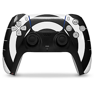 WraptorSkinz Skin Wrap compatible with Sony PS5 DualSense Controller Bullseye Black and White (CONTROLLER NOT INCLUDED)