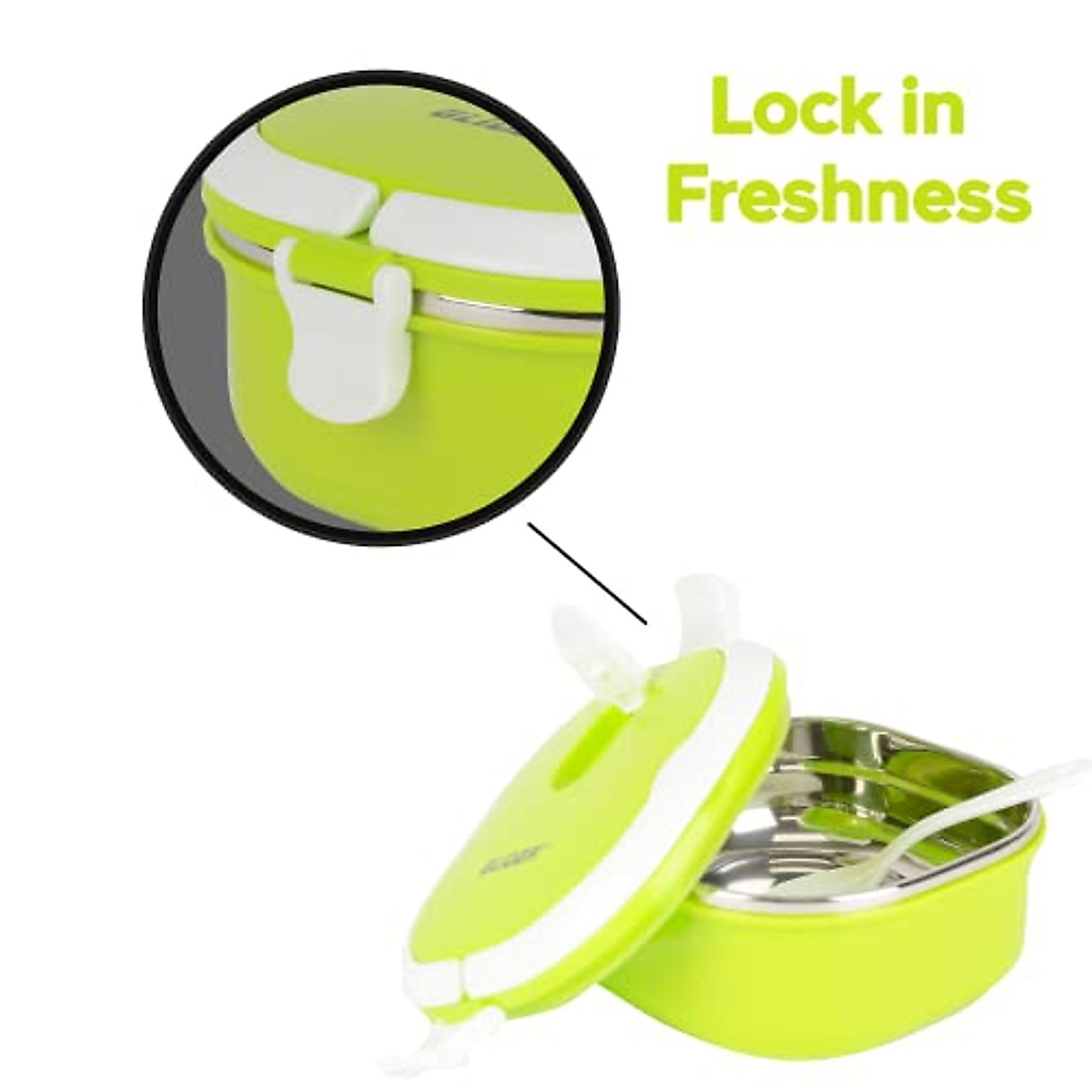 Stainless Steel Insulated Square Lunch Box for Children, Kids & Adult, Portable Picnic Storage Boxes, School Student Food Container