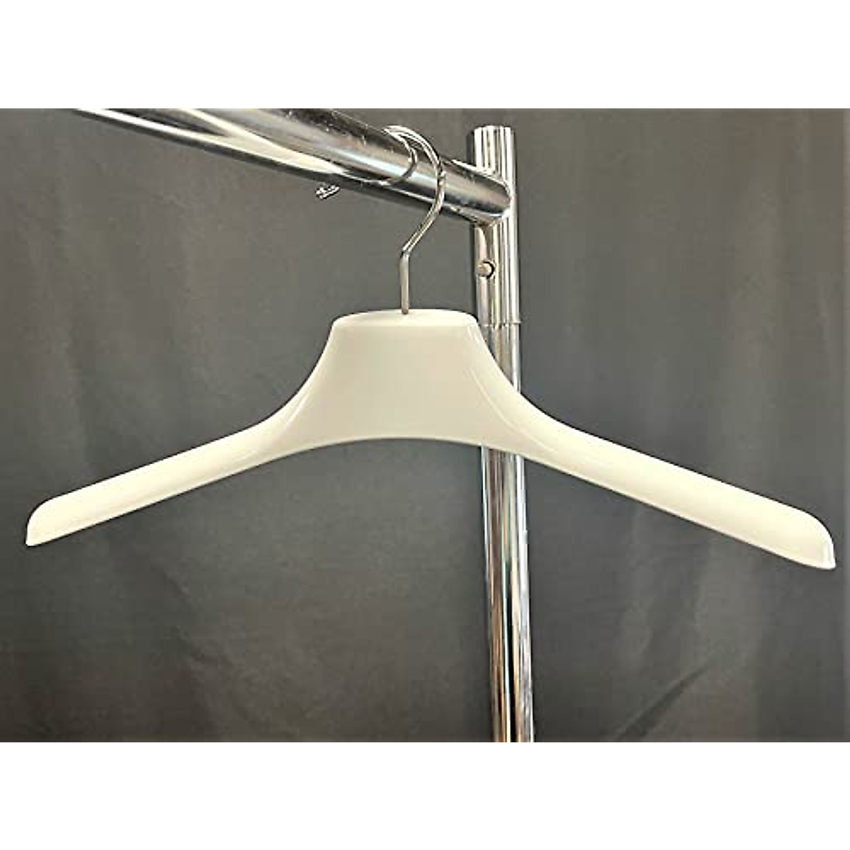 NAHANCO 15 ½” Contoured Plastic Top Hanger for Displays, White - 12/Carton