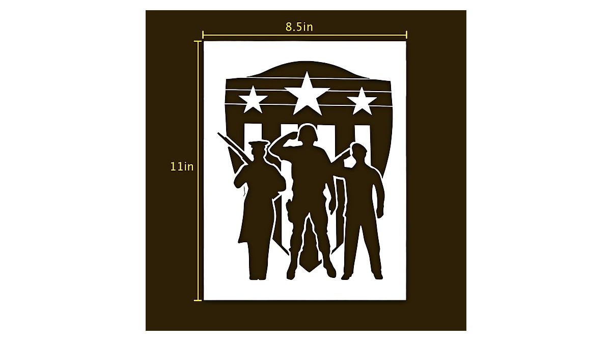 Military Stencil Set for Creative Projects