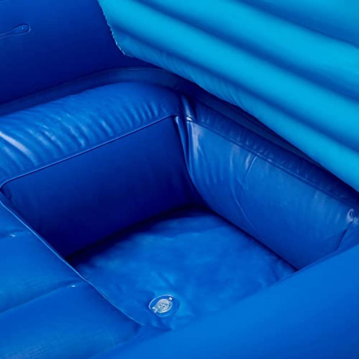 Swimline 15181SF Inflatable Swimming Pool or Lake Floating Lounger Cooler Couch with 2 Built-in Cupholders and Onboard Ice Cooler, Blue (2 Pack)
