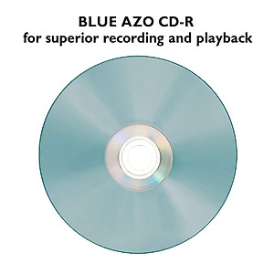 Vinpower Digital Logo Top Blue AZO CD-R 700MB 52X Recordable Media Disc 100pk Cake Box (FFB), 100 Discs