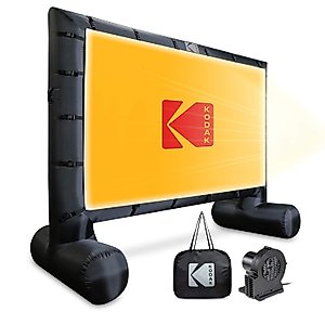 KODAK Inflatable Outdoor Projector Screen | 14.5 Feet, Blow-Up Screen for Movies, TV, Sports Games & More | includes Air Pump, Storage Carry Case, Stakes, Repair Patches