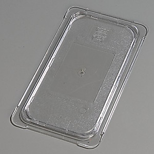 Carlisle FoodService Products 10276U07 Polycarbonate Universal Flat Lid, 12-3/4" Length x 7" Width x 7/16" Height, Clear, For TopNotch One-Third Size Food Pans (Case of 6)