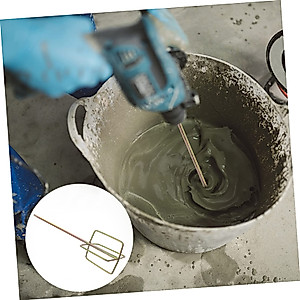 SOESFOUFU 2 Pcs Stirring Rod Grout Bucket Electric Blender Concrete Blender Cement Mixing Rods Bling Accessories Paint Mixer Parts Compound Mixer Model Alloy Square Handle re-usable