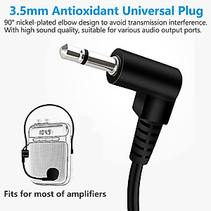 VOVIGGOL Upgraded Wired Microphone Headset with 270 Rotation Mic, Flexible Boom for Voice Amplifier, 3.5mm Connector Jack, Suitable for Singing, Speaking, Teaching