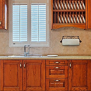 Blue Donuts Farmhouse Paper Towel Holder Wall Mount - Easy One-Handed Tear Kitchen Paper Towel Dispenser, Under Cabinet Paper Towel Holder, Bronze