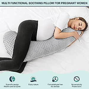 Treeking-Pregnancy Pillows - Soft and Comfortable Pregnancy Body Pillow for Side Sleeping, Durable and Stretchy Maternity Pillow Suitable for Head, Neck and Abdominal Support