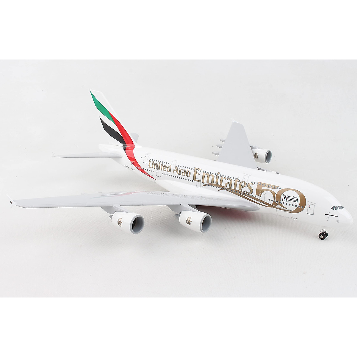 Daron SkyMarks Emirates A380 1/200 w/Gear 50th Anniversary SKR1034