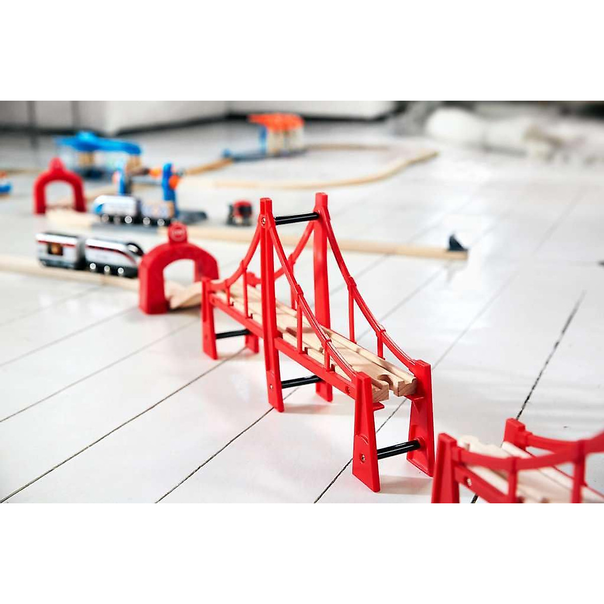 BRIO World - 33683 Double Suspension Bridge | Toy Train Set Accessory for Kids & Toddlers Age 3 and Up | Compatible with All BRIO Railway Sets | FSC Certified
