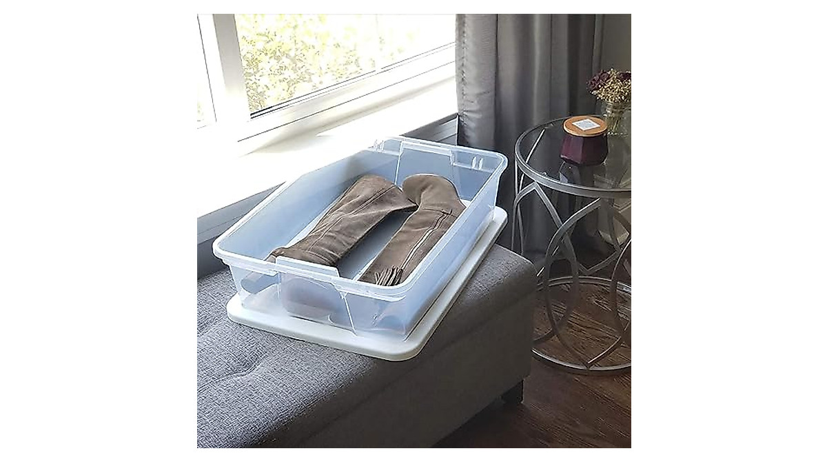 Organize with HOMZ 28 Quart Storage Bins - 4 Pack