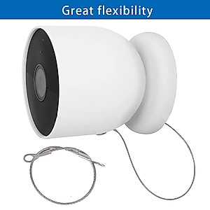 VVHOOY Anti-Theft Anti-Drop Security Chains Compatible with Google Nest Cam Outdoor(Battery), Rustproof Protection Cable Prevent from Falling, 4 Pack
