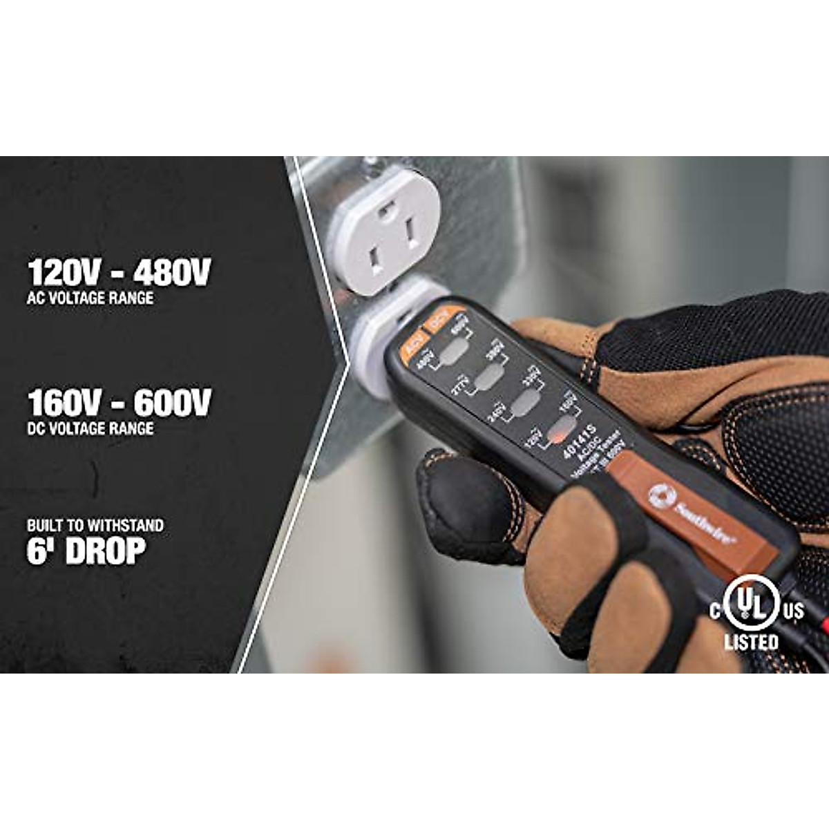 Southwire 40141S Voltage Tester, Black/Brown