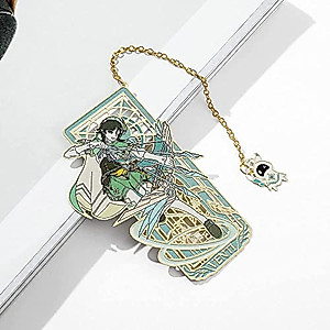 Genshin Impact Venti Metal Bookmark - Classic Anime Figure Bookmark, Great Gift for Game Fans, Reader, Friends or Teachers