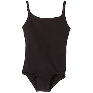 Danskin Little Girls' Camisole Leotard, Black, Small (4-6)