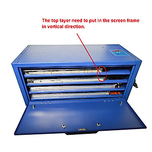 TIANIUSEEN 4 Layers Screen Drying Cabinet 21 * 25inch Screen Printing Plate Drying Box Equipment Temperature Control Plate Heating 800W 110V