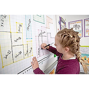 Pacon® Grid Paper Roll, White, 1/2" Quadrille Ruled 34" x 200', 1 Roll