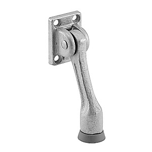 Sentry Supply 658-1002 Door Holder, 4 inch Drop Down, Zinc Diecast, Bronze Plated, Black Rubber Tip, (single pack)