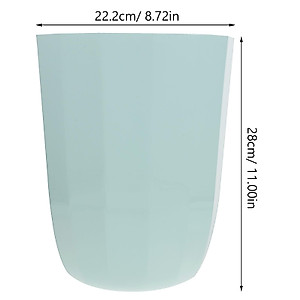 Zerodeko Plastic Trash Can, Open-Top, Green, 12-Inch Diameter, 6-Inch Height, 3.5-Gallon Capacity